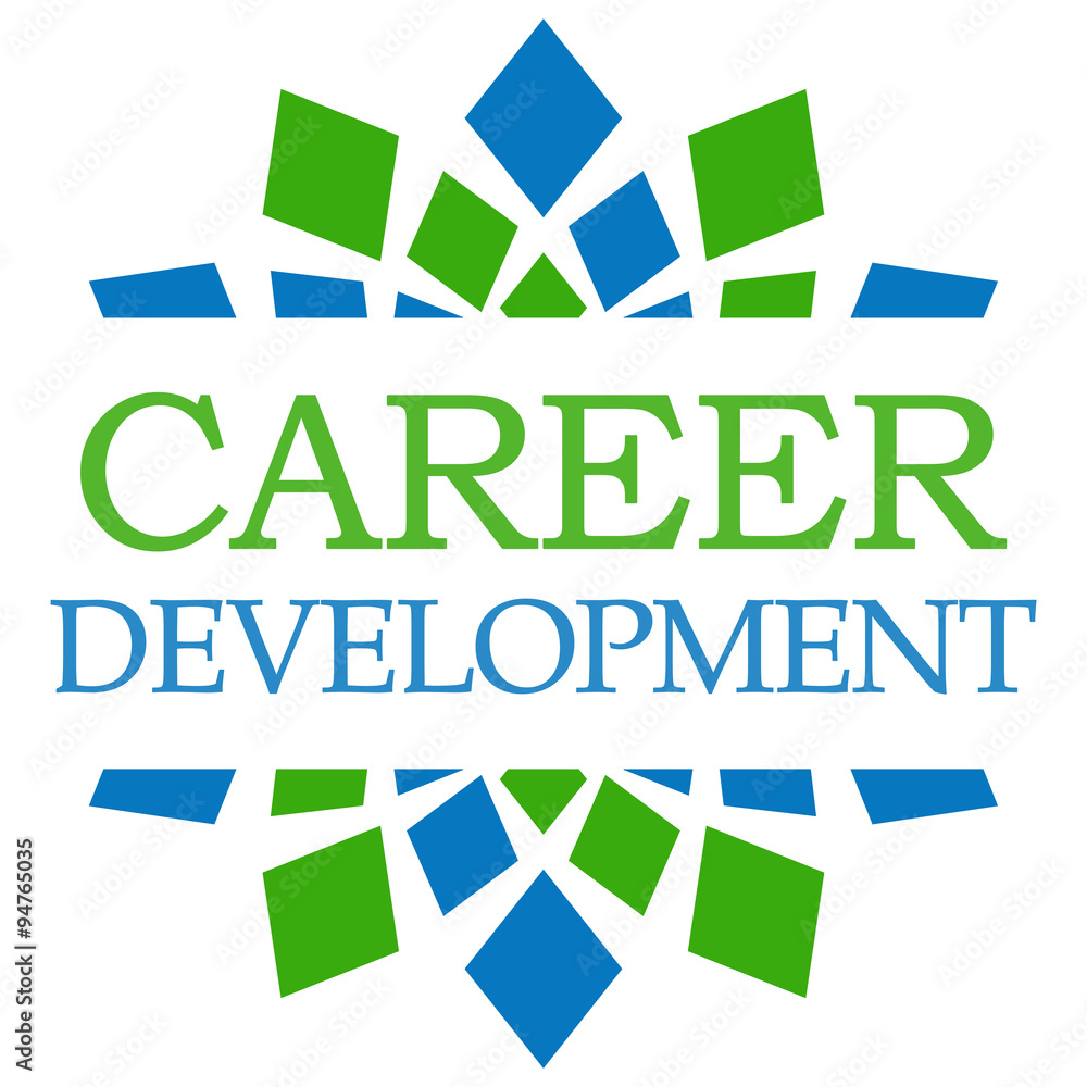 Career Development Green Blue Elements Square Stock-Illustration ...