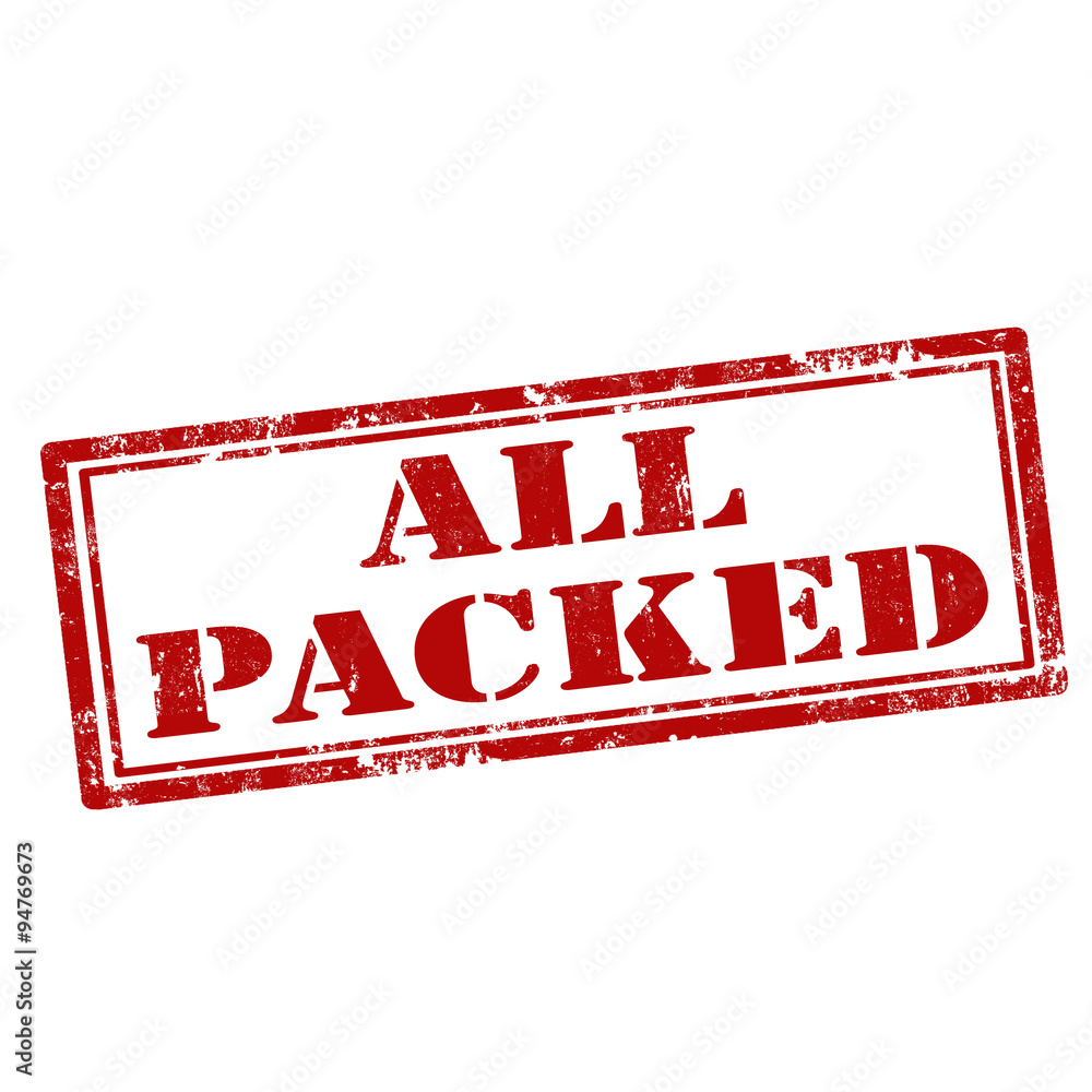 All Packed-stamp Stock Vector | Adobe Stock