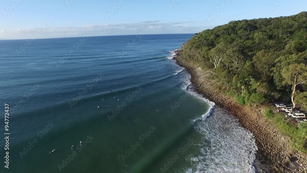 Aerial footage views of Queensland Tourism hot spot Noosa Heads and ...