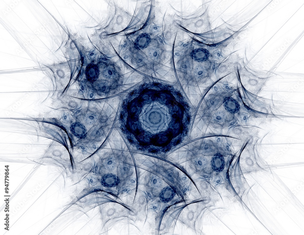 fractal radial pattern on the subject of science, technology and design ...