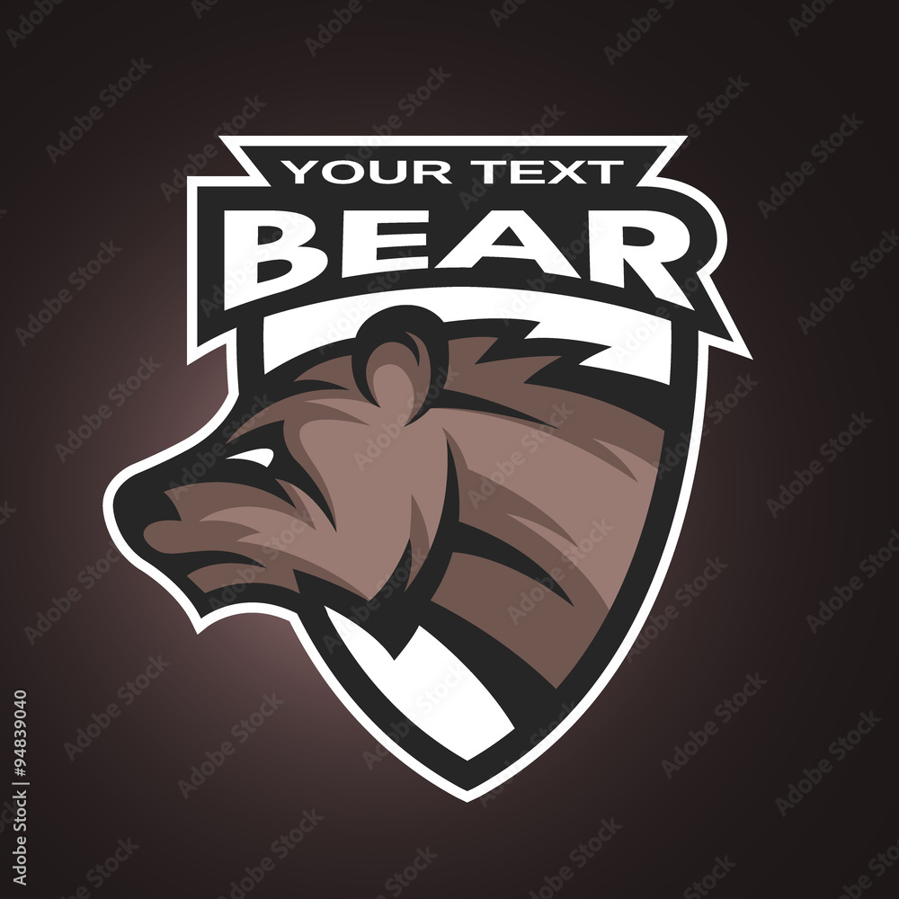 Bear emblem, logo for a sports team. Stock Vector | Adobe Stock