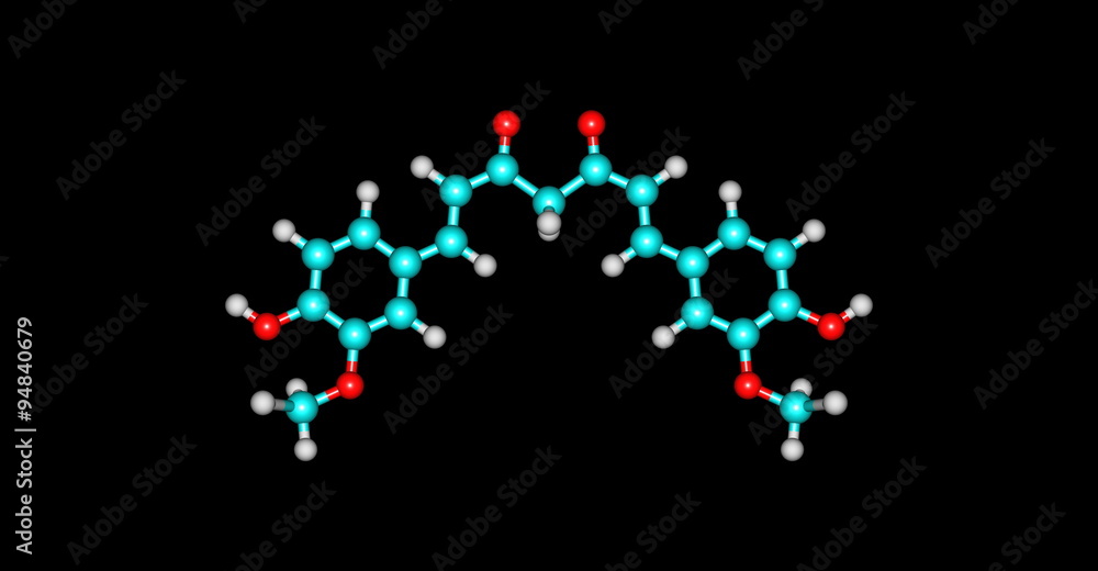 Curcumin molecular structure on black background ilustración de Stock ...