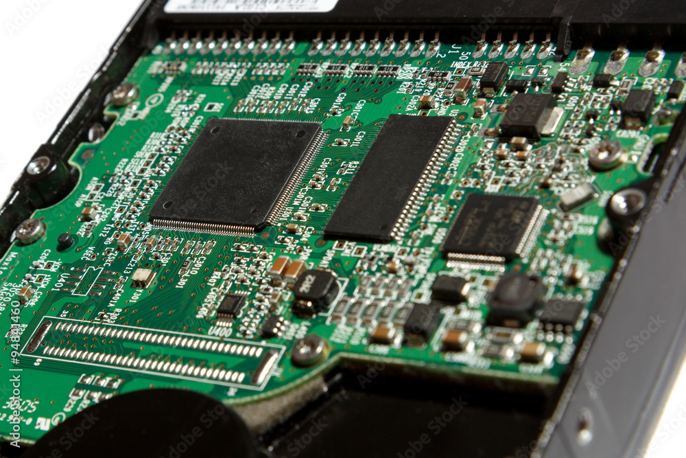 Green motherboard chipsets Stock Photo | Adobe Stock