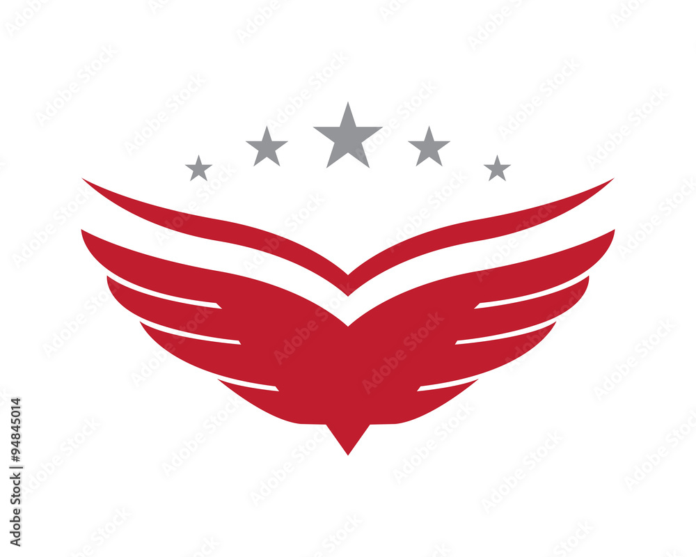 falcon Wing Logo Template Stock Vector | Adobe Stock