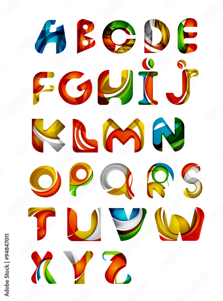 Collection of alphabet letters logos design elements Stock Vector ...