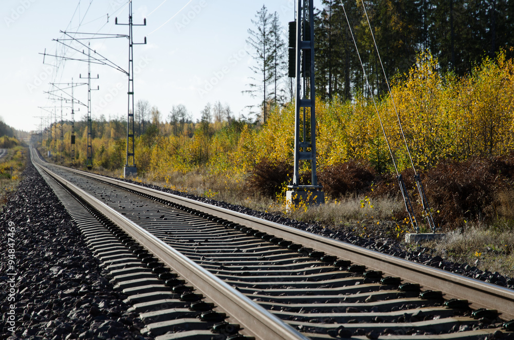 Railroad tracks closeup Stock Photo | Adobe Stock
