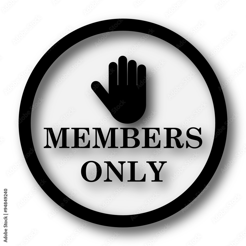 Members only icon Stock Illustration | Adobe Stock