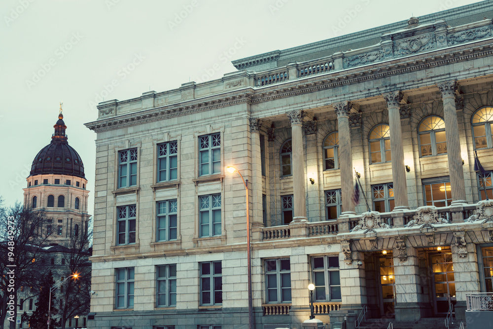 Topeka architecture with State Capitol Building Stock Photo | Adobe Stock