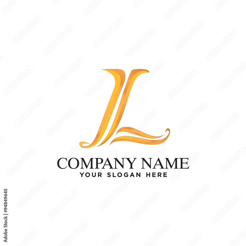 Classic initial L logo company elegant simple Stock Vector | Adobe Stock