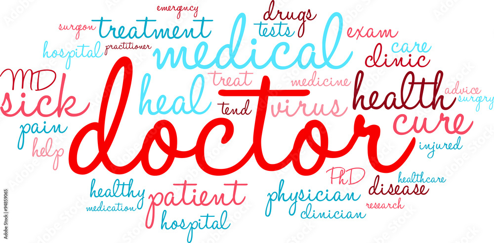 Doctor Word Cloud Stock Vector | Adobe Stock