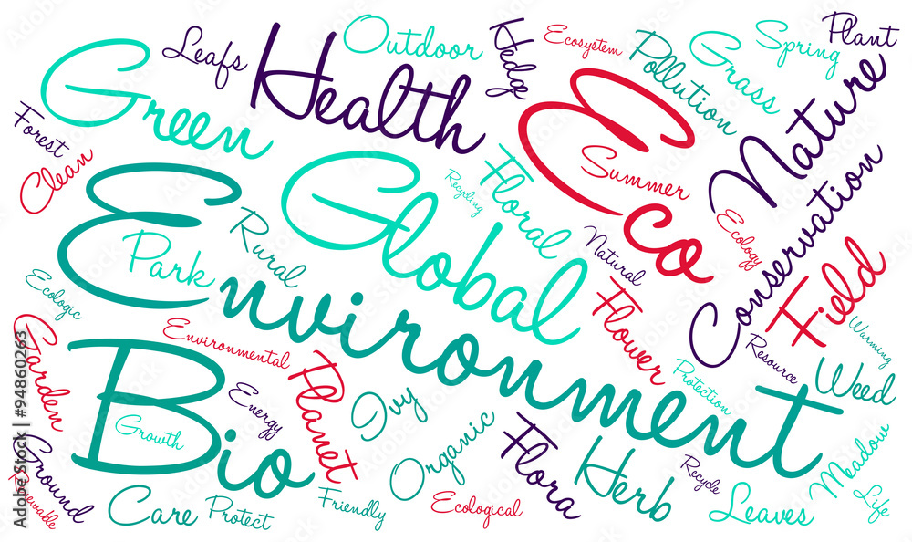 Environment Word Cloud Stock Vector | Adobe Stock
