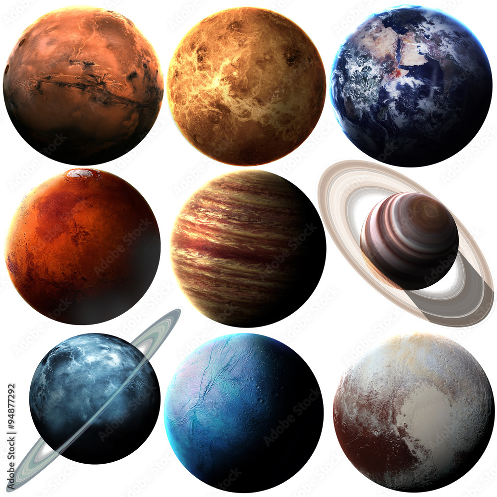 Hight quality isolated solar system planets. Elements of this image ...