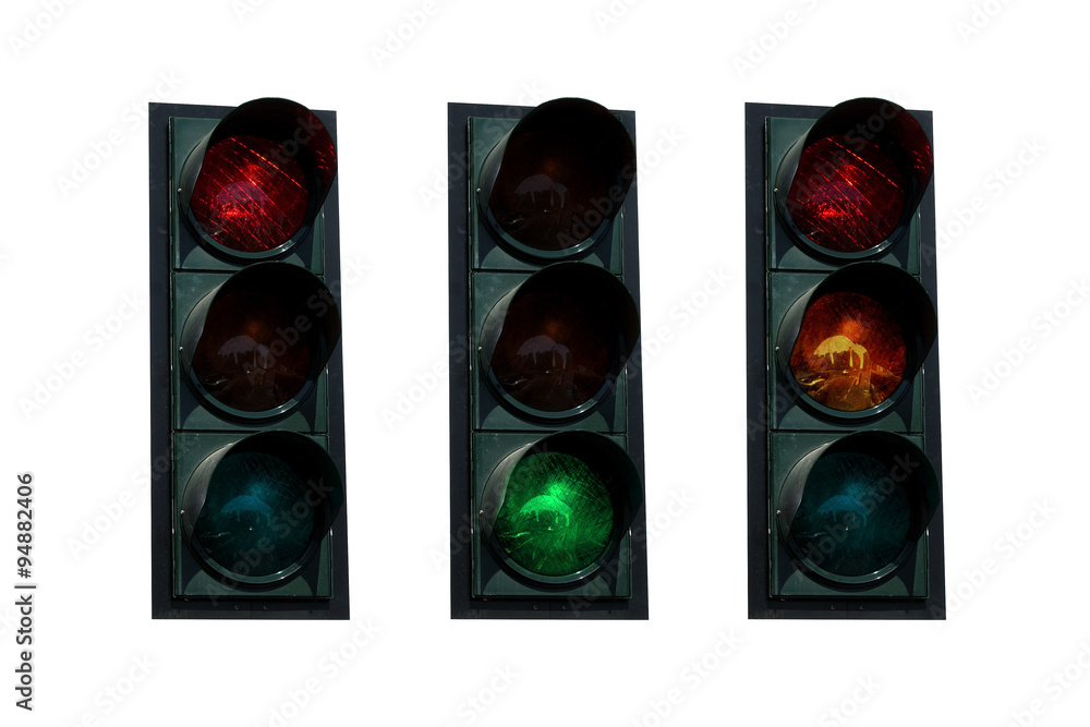 Traffic lights red green yellow three kind of traffic light Stock Photo ...