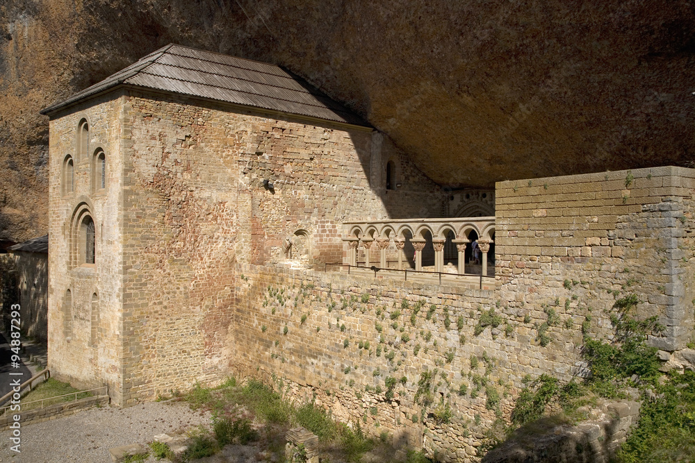 The Monastery of San Juan de la Pena, Jaca, in Jaca, Huesca, Spain ...