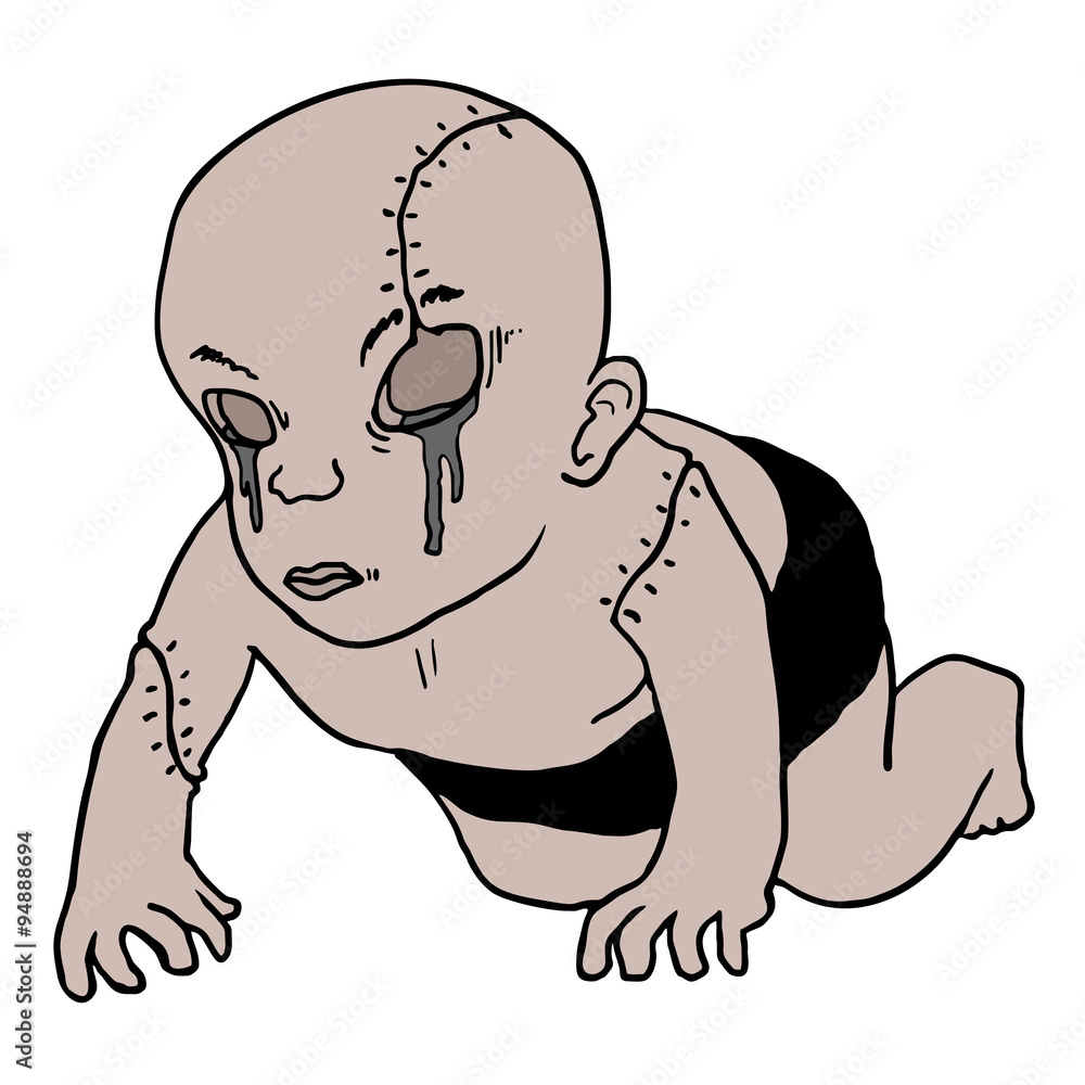 evil baby Stock Vector | Adobe Stock