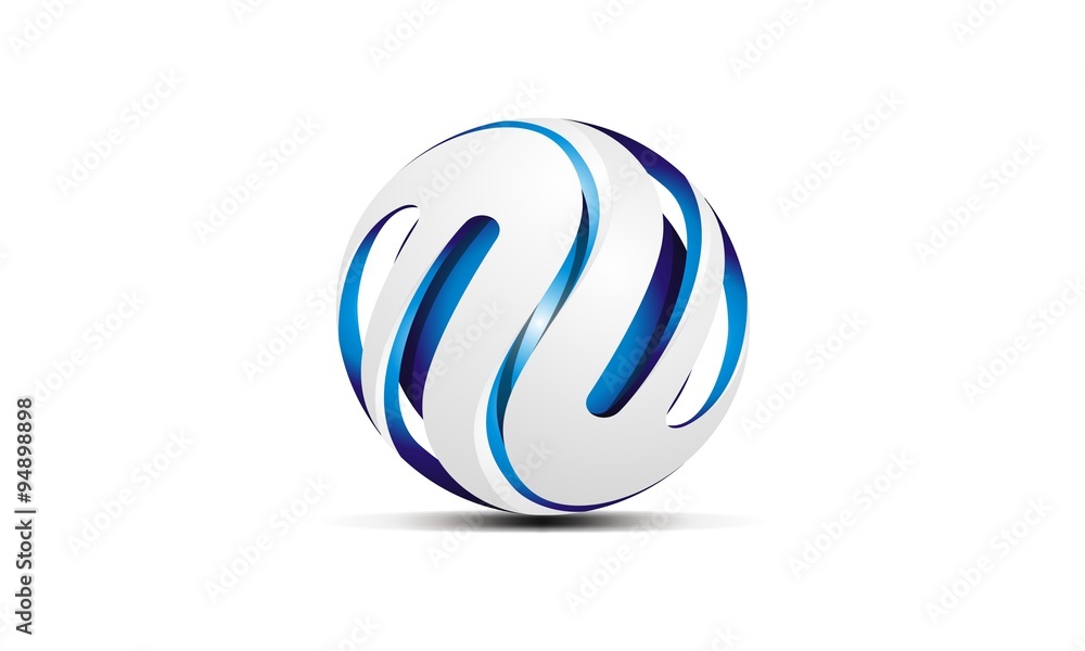 letter mw / wm 3d logo modern Stock Vector | Adobe Stock
