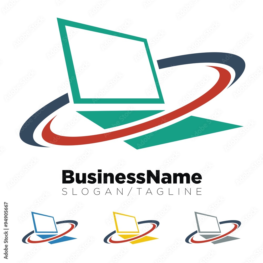 Computer logo icon Vector Stock Vector | Adobe Stock