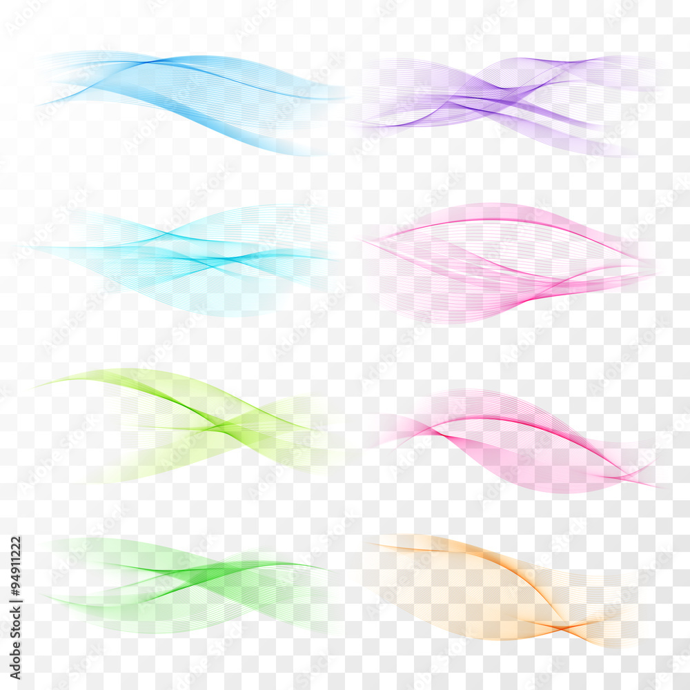 Abstract colourful wave isolated on transparent background. Stock ...