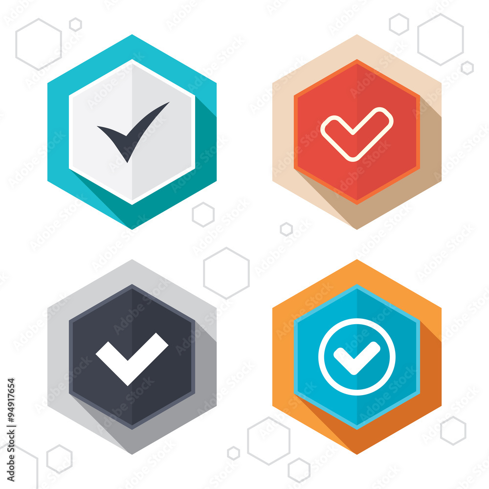 Check signs. Checkbox confirm icons. Stock Vector | Adobe Stock