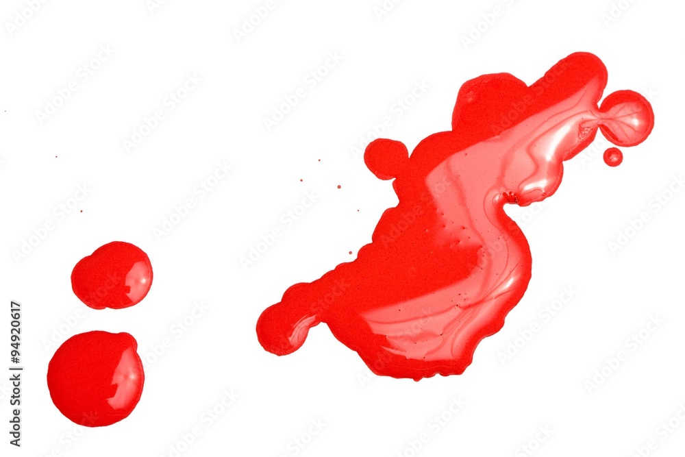 Close up view of red ink stain effect on white Stock Photo | Adobe Stock