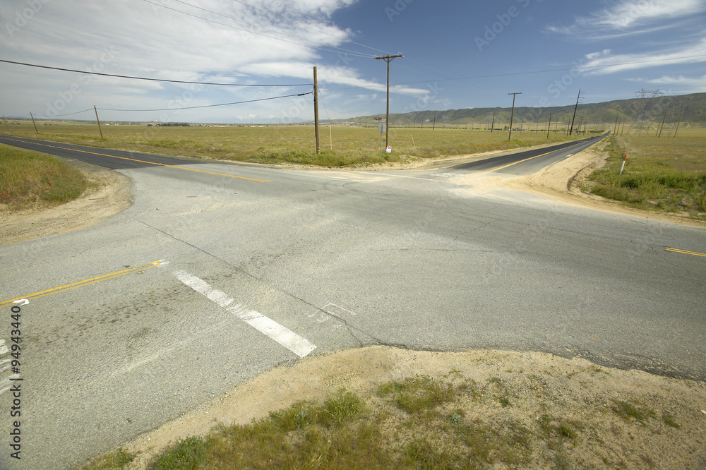 4 Way Road Intersection