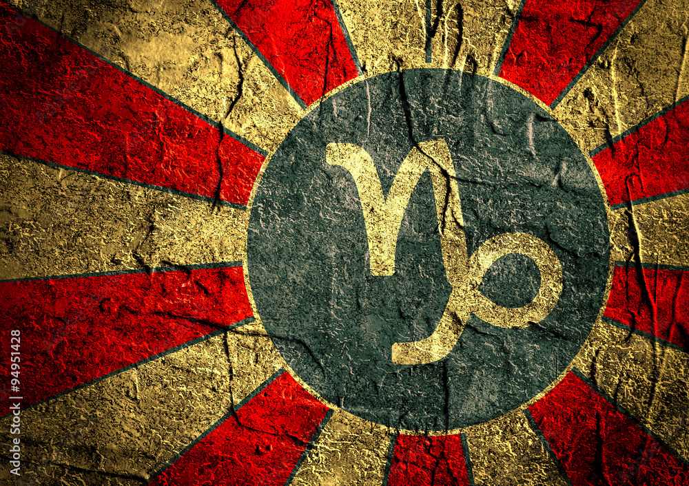 astrology symbol goat Stock Illustration | Adobe Stock