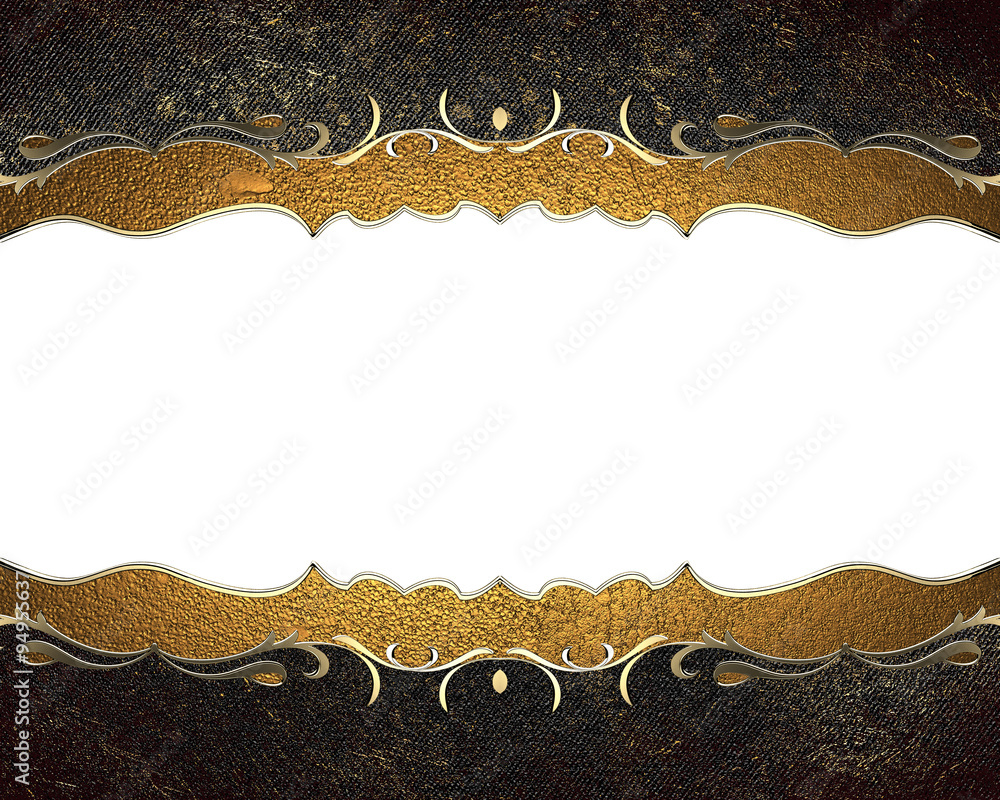Beautifully decorated frame with gold inserts, the layout for writing ...