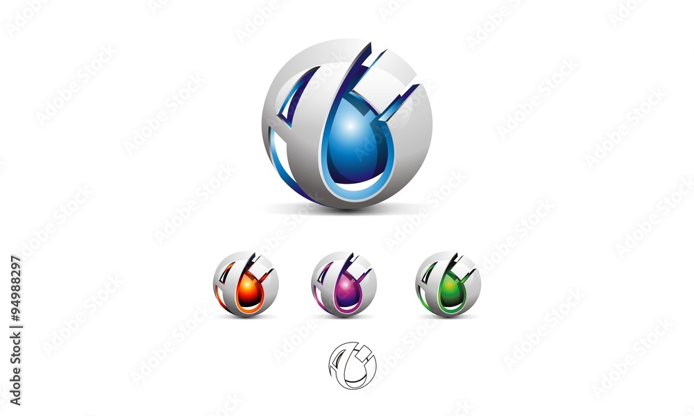 3D - AI Modern Logo Stock Vector | Adobe Stock