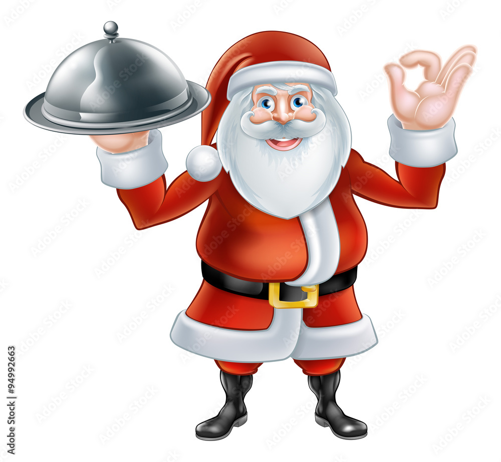 Santa Chef Christmas dinner 2015 C2 [Converted] Stock Vector | Adobe Stock