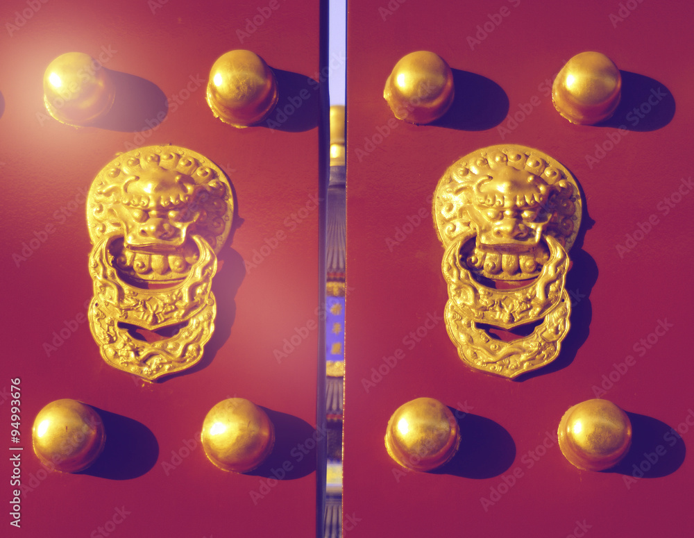 Iconic Chinese Gate Lion History China Religion Concept Stock Photo ...