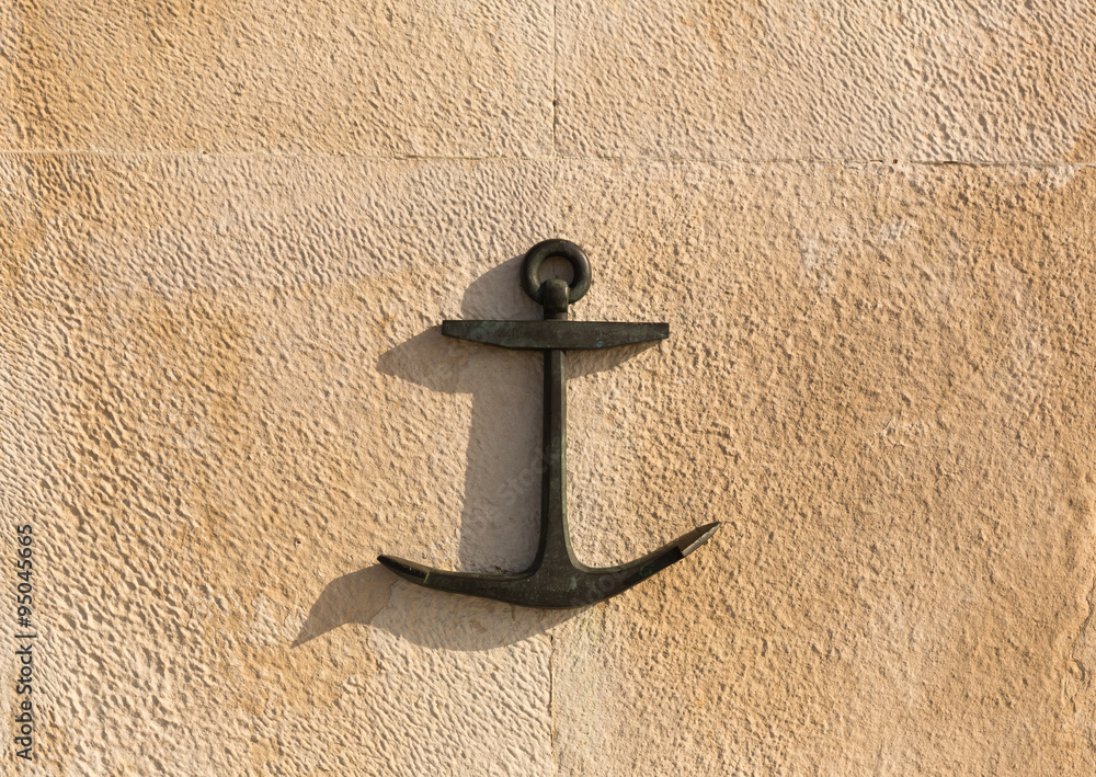 Anchor on the wall Stock Photo | Adobe Stock