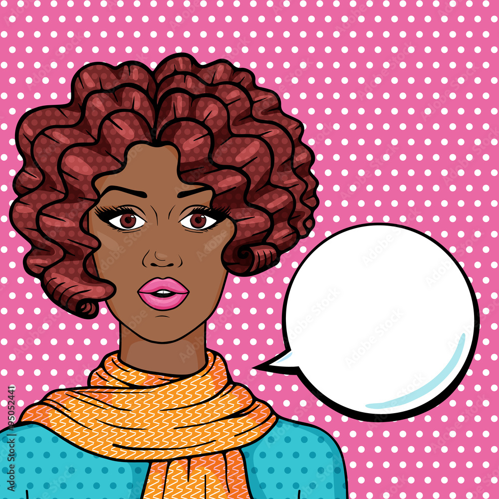 Black Woman Thinking Clip Art