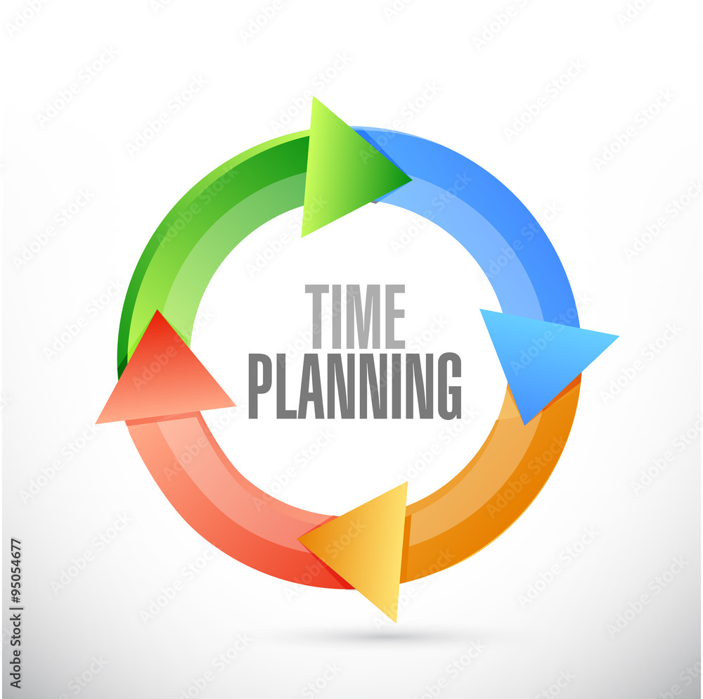 time planning cycle sign concept ilustración de Stock | Adobe Stock