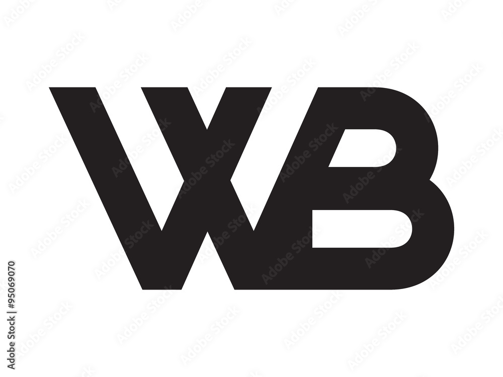WB Letter Identity Monogram Stock Vector | Adobe Stock