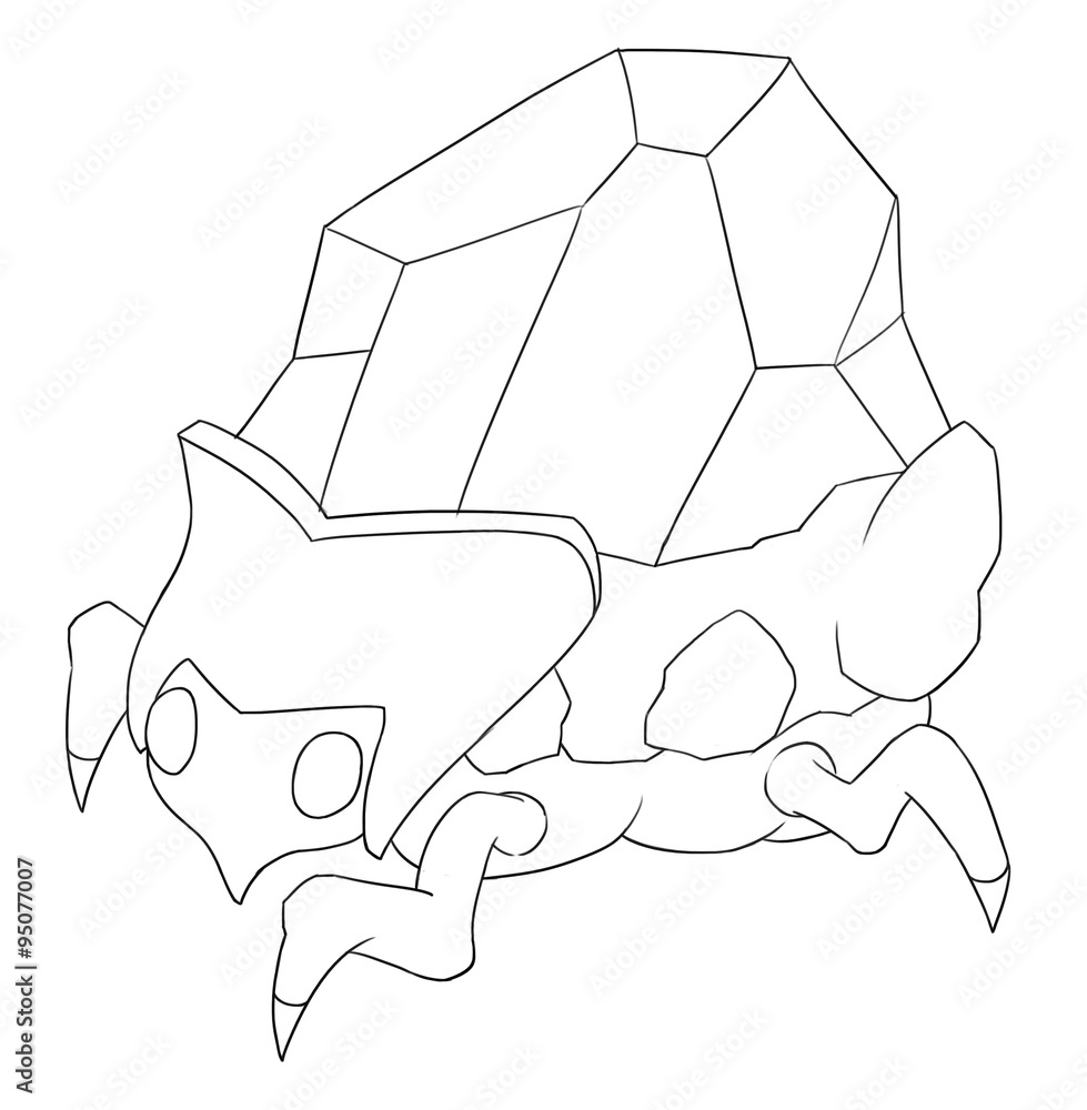 Roman Army Bug Line Art - Creature Design Stock Illustration | Adobe Stock