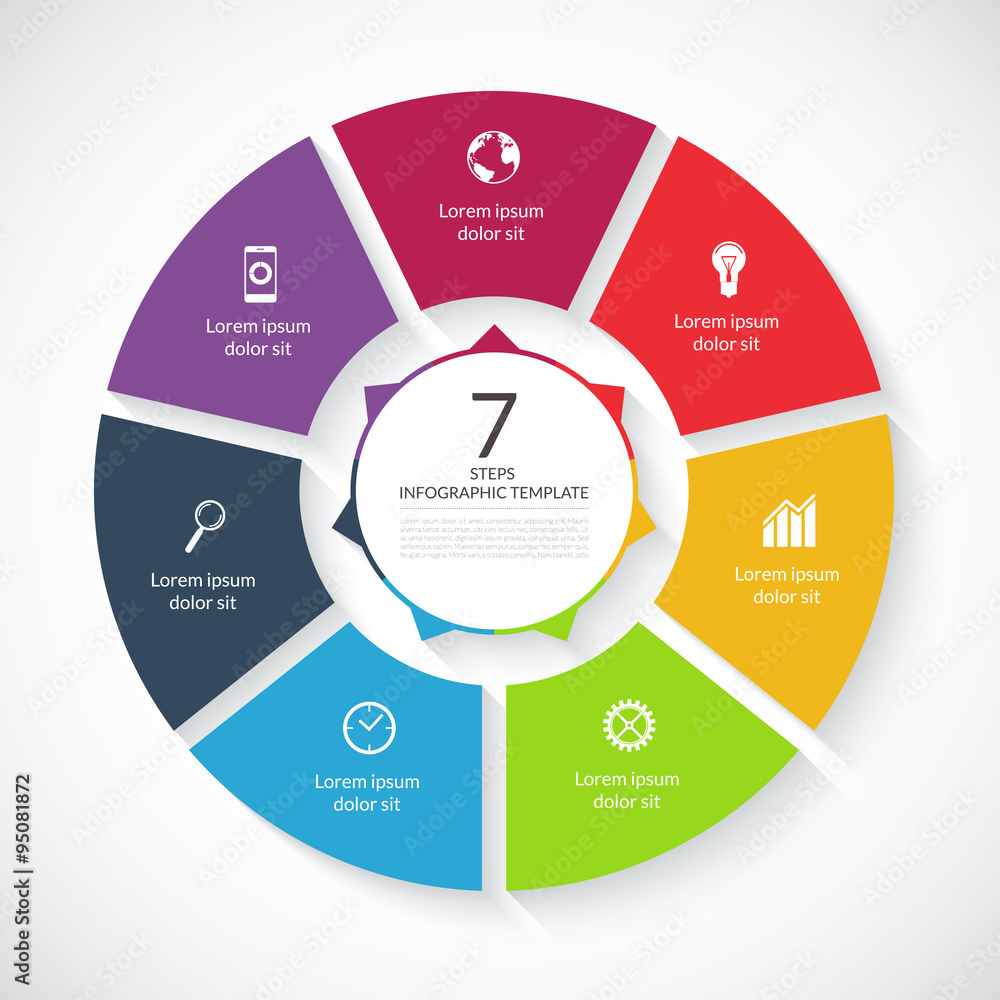Vector infographic circle template Stock Vector | Adobe Stock