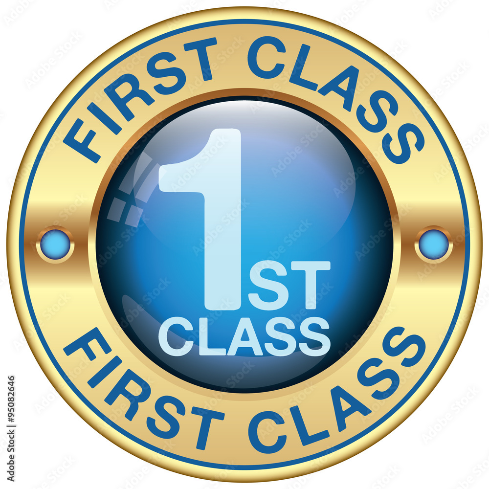 first class icon Stock Vector | Adobe Stock