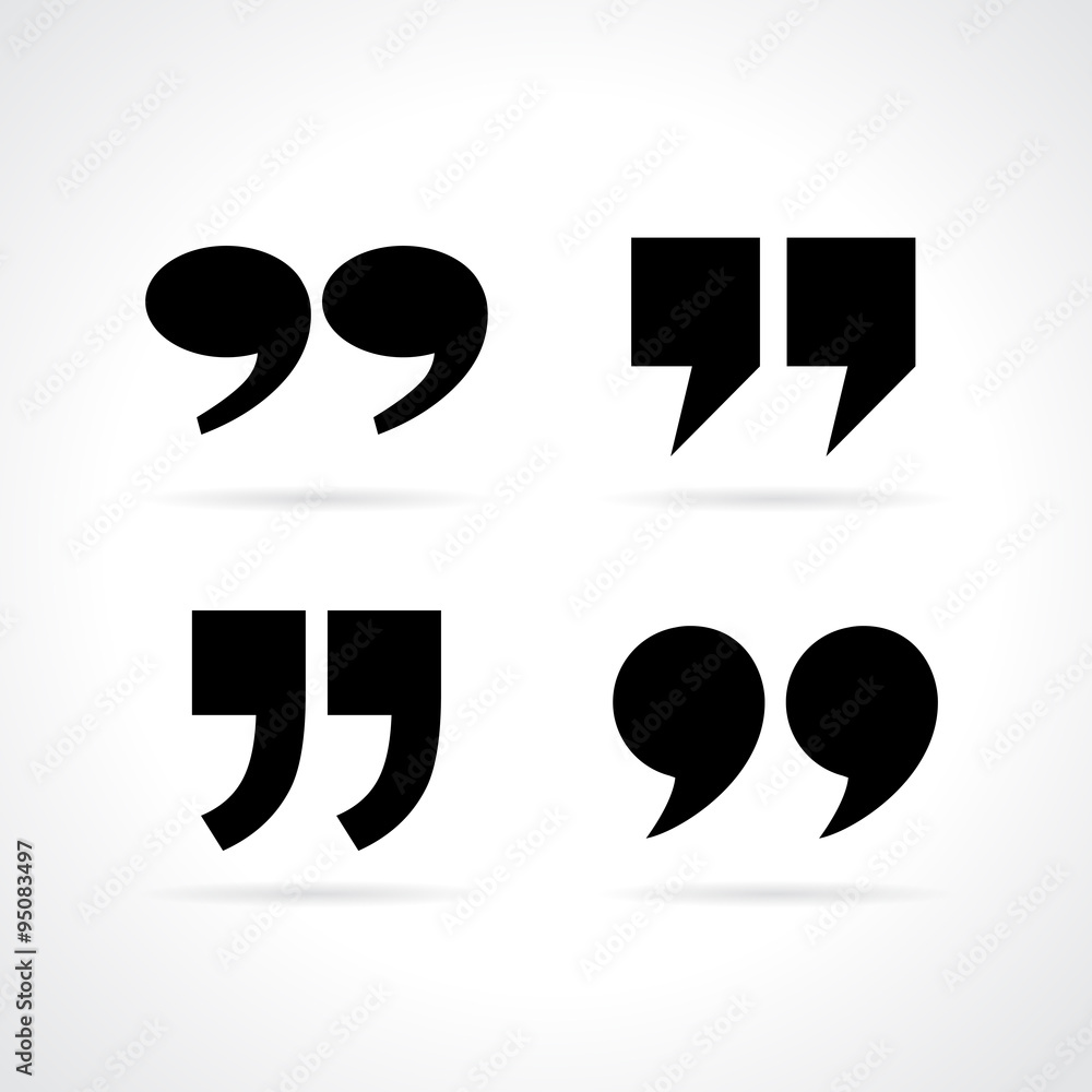 Inverted double commas Stock Vector | Adobe Stock
