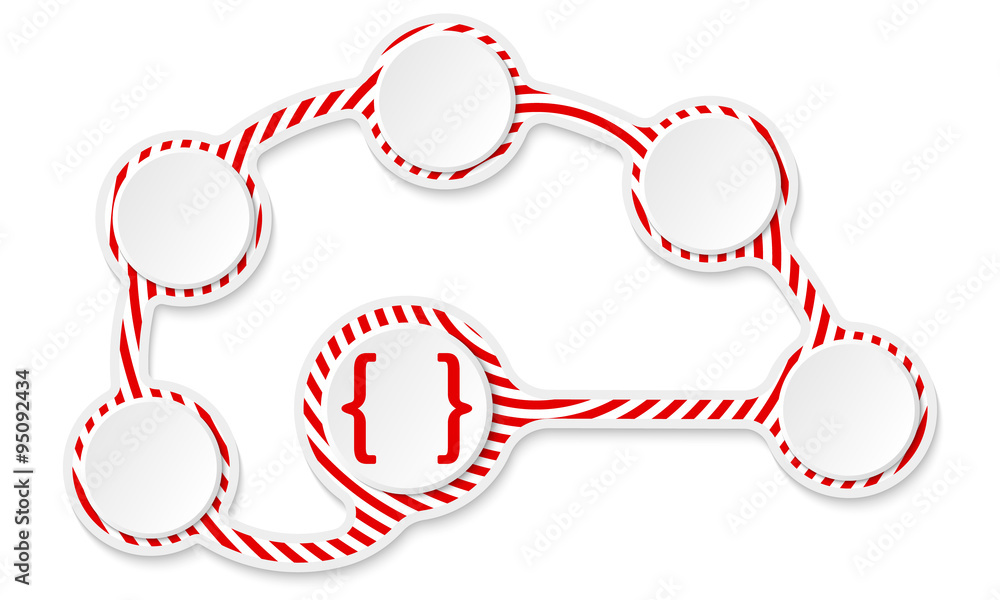 Vector circular text boxes for your text and square brackets Stock ...