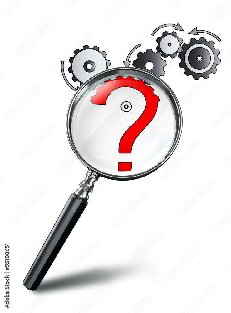 Red Magnifying Glass Clip Art
