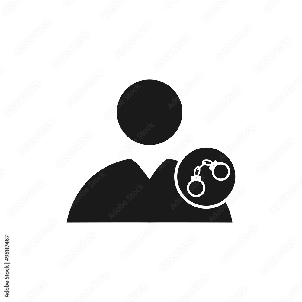 User icon, handcuffs icon Stock Vector | Adobe Stock