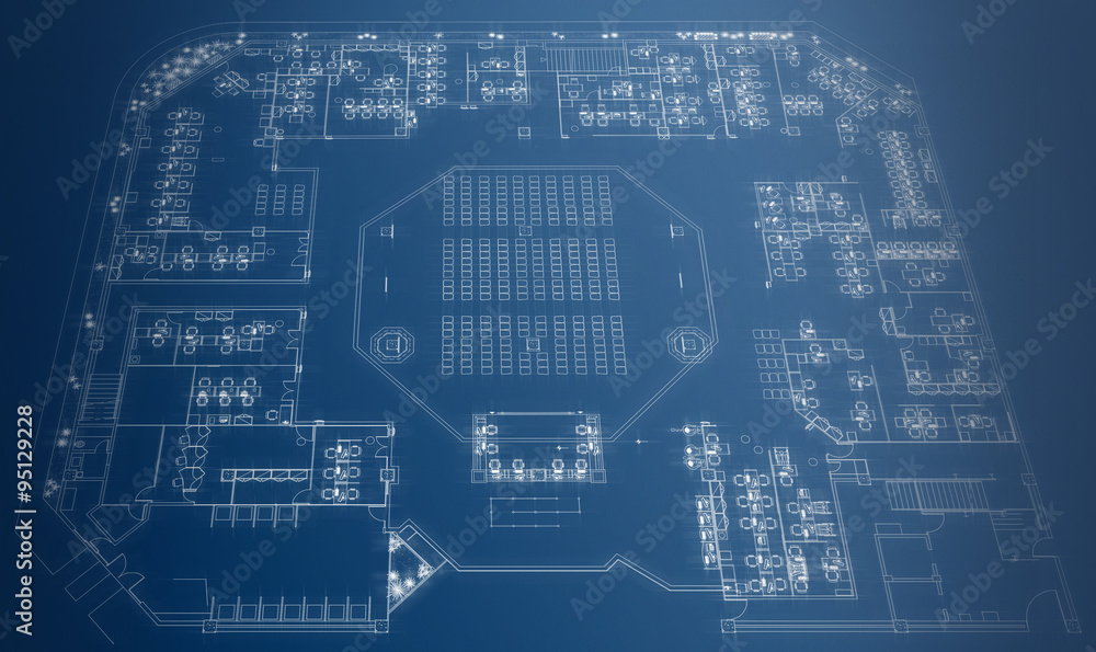 Architecture Floor plan background blueprint style Stock Illustration ...