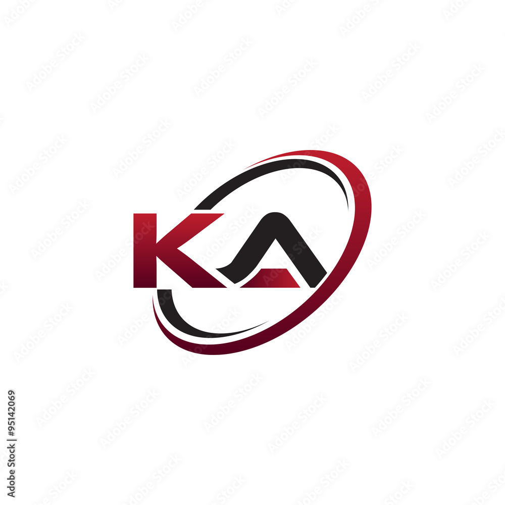 Modern Initial Logo Circle KA Stock Vector | Adobe Stock