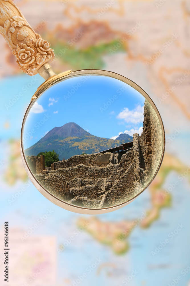 Mount Vesuvius and Pompeii Stock Photo | Adobe Stock
