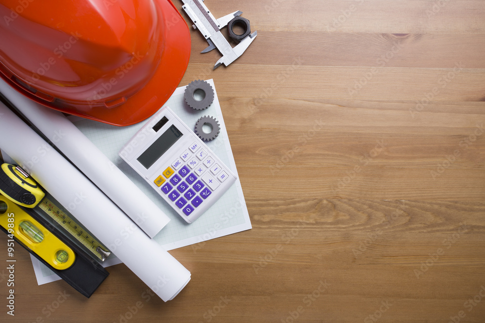 engineer desk background ,project ideas concept Stock Photo | Adobe Stock