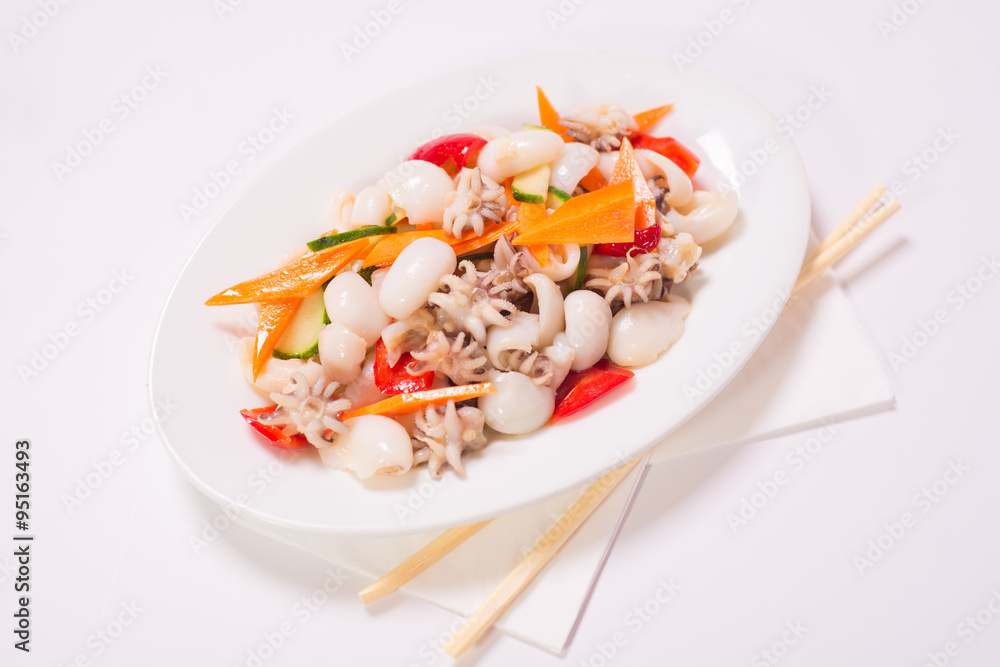 Chinese food. Octopus Stock Photo | Adobe Stock