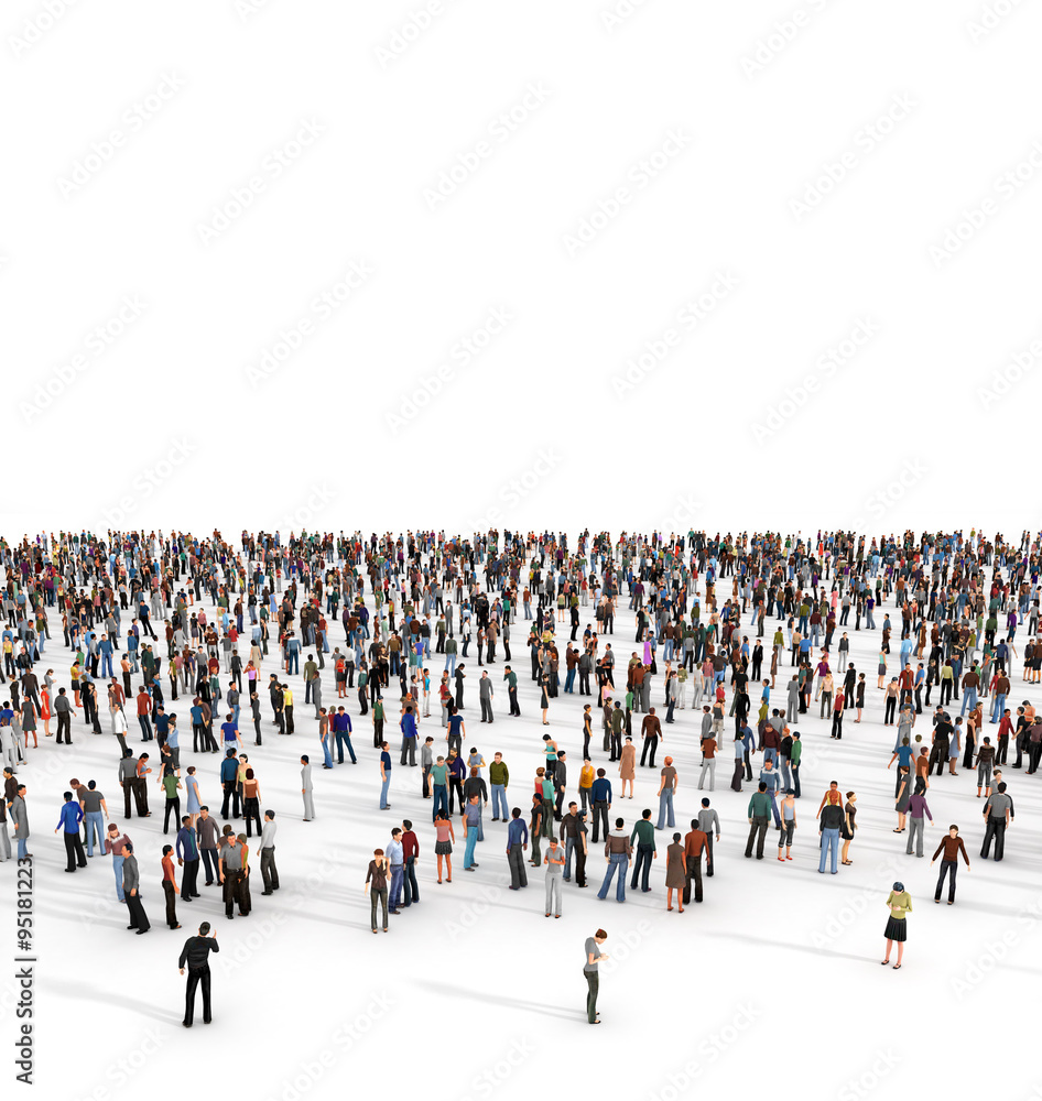 Crowd. A large group of people of a white background. Stock ...