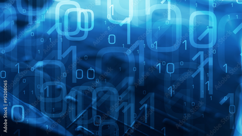 Zero one binary code abstract background Stock Illustration | Adobe Stock