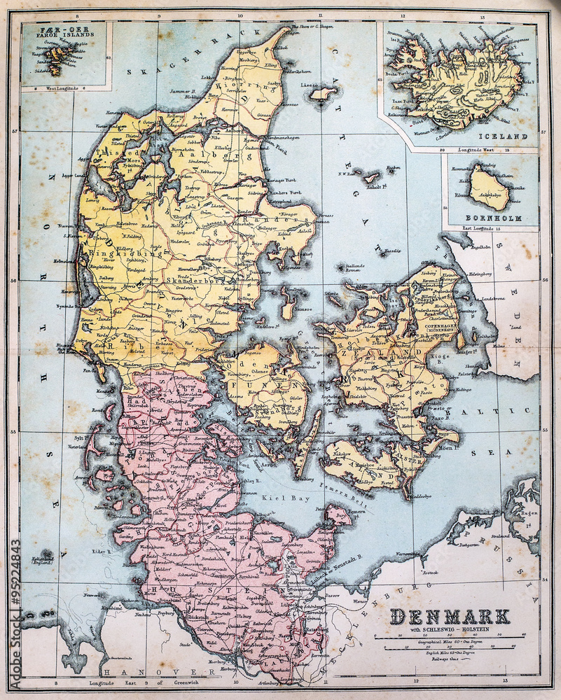 Map Of Denmark In 1800 S