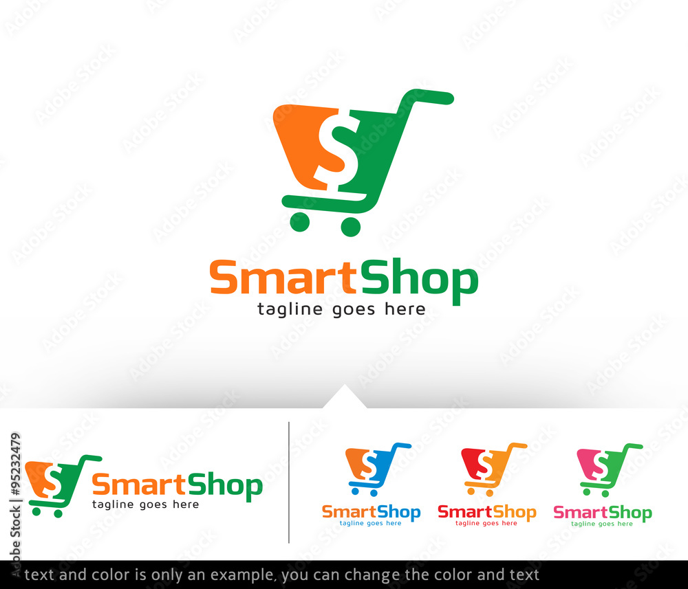 Smart Shop Logo Template Vector Design Stock Vector | Adobe Stock